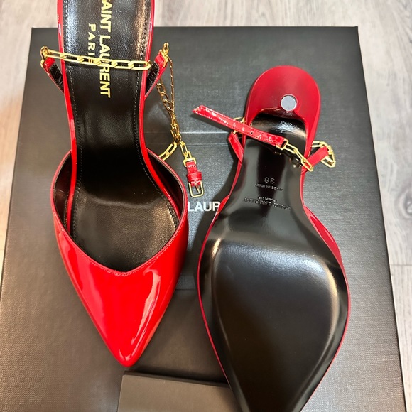 Yves Saint Laurent | Shoes | Ysl Kira 95 Chain Heels | Poshmark